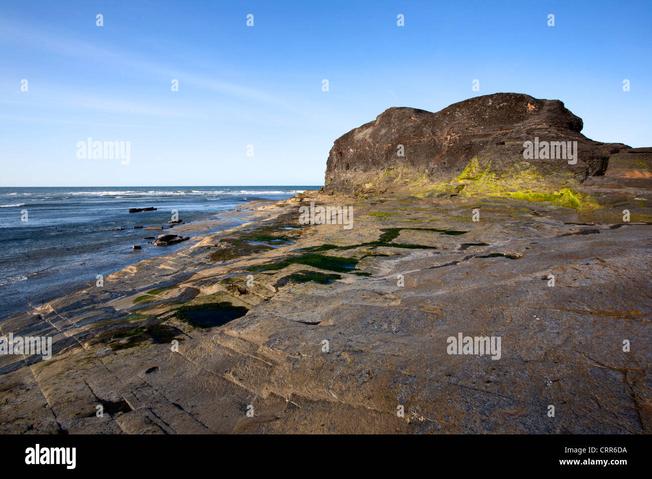 Saltwick Nab in Saltwick Bay near Whitby North Yorkshire England Stock ...