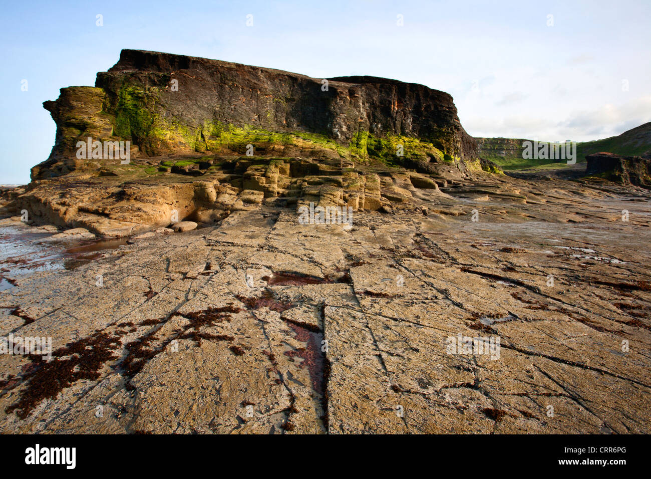 Saltwick Nab in Saltwick Bay near Whitby North Yorkshire England Stock ...