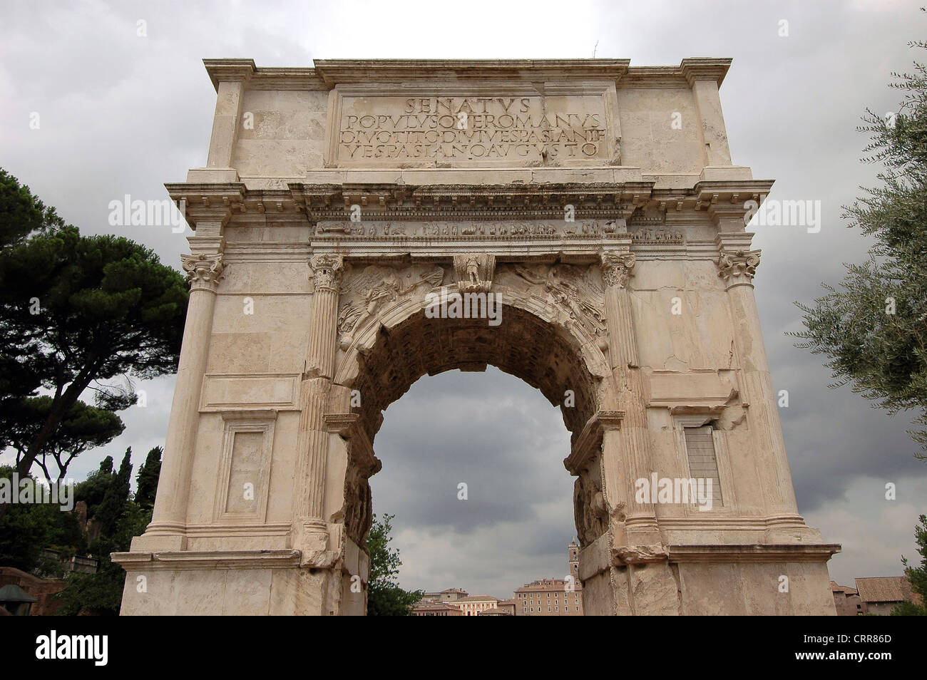 Europe Italy Lazio Latium Rome Roman Forum Triumphal Arch of Titus ...