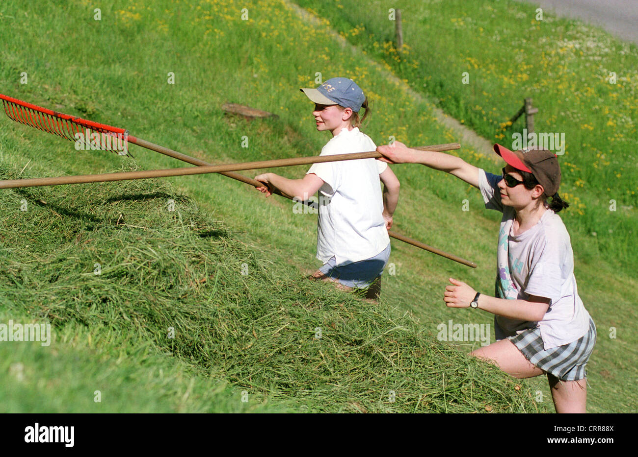 Farmer girl hay hi-res stock photography and images - Alamy