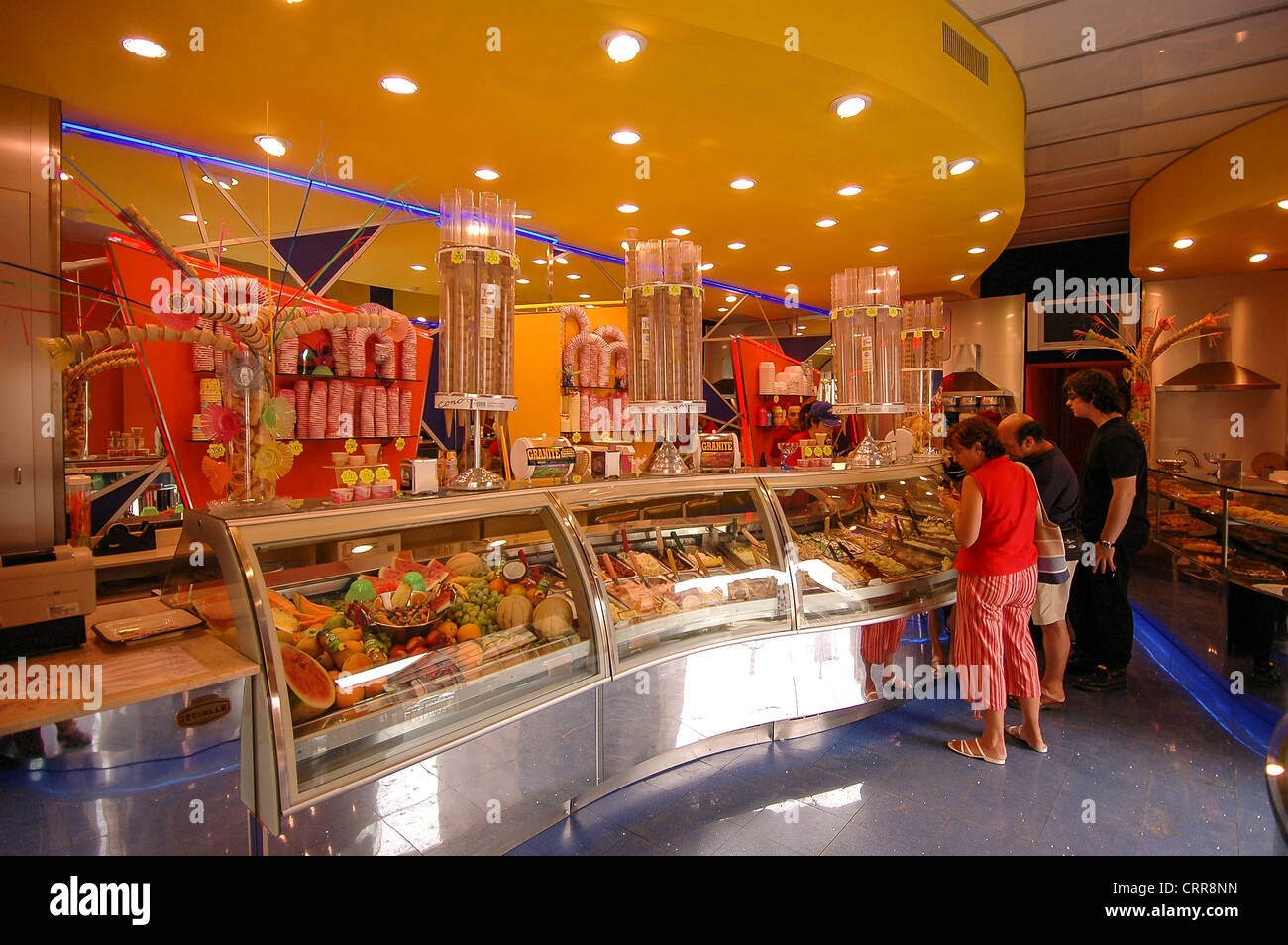 Italian ice cream gelateria shop rome italy hi-res stock photography ...