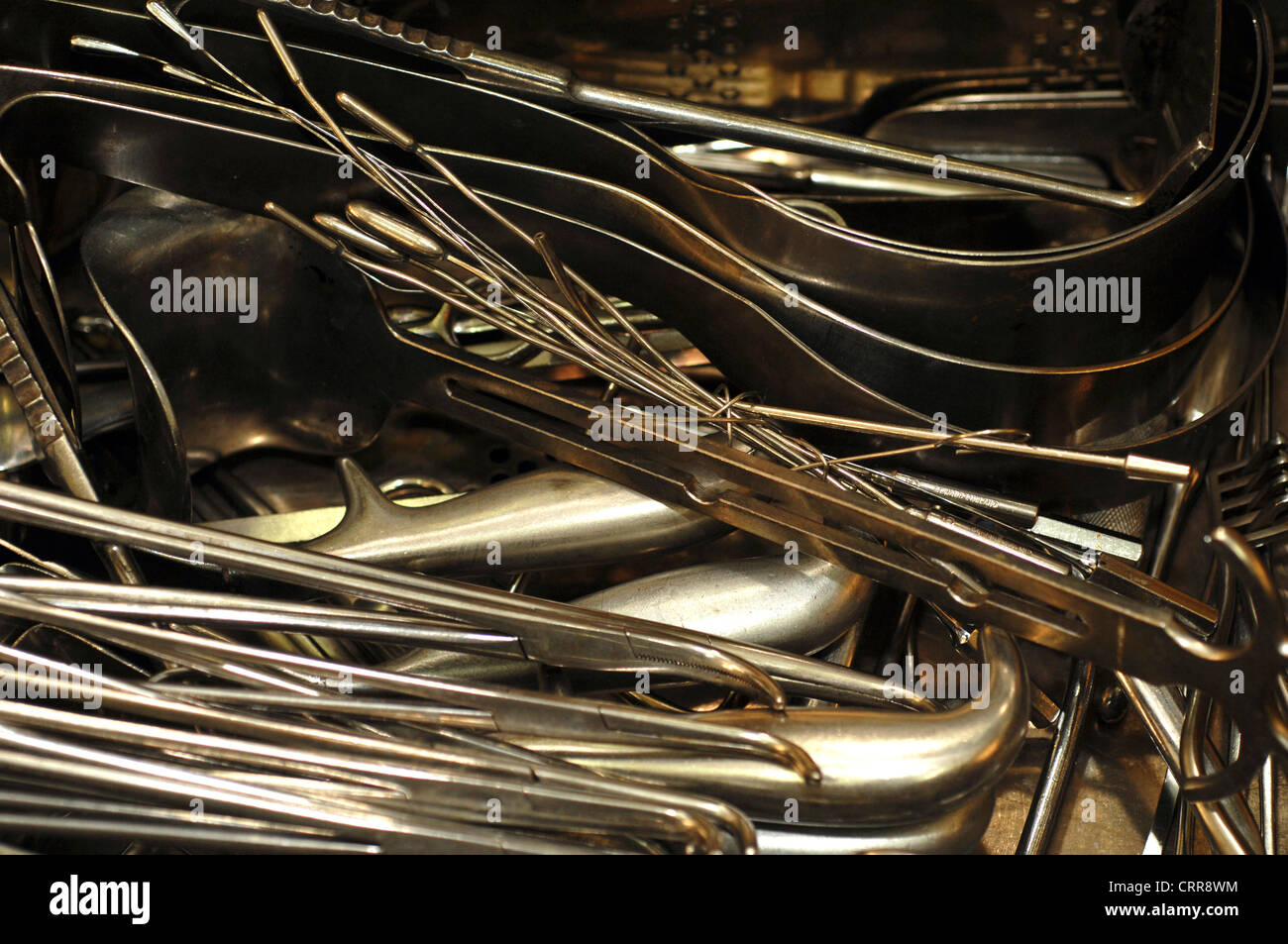 A range of metal surgical tools Stock Photo - Alamy