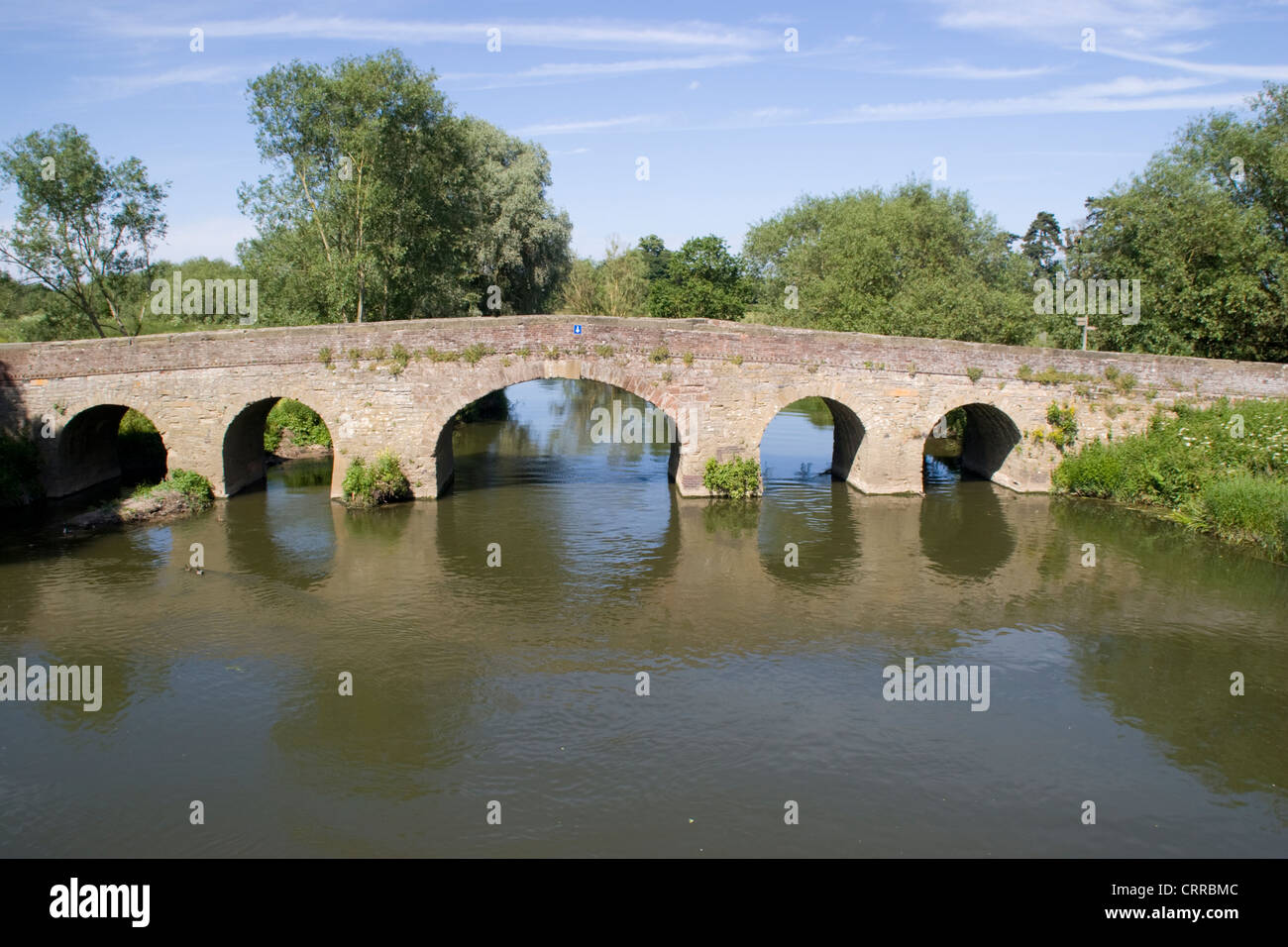 Medieval Bridge River Avon Pershore Worcestershire England UK Stock ...
