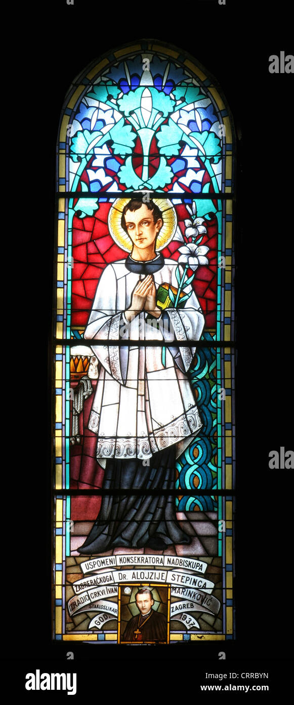 Saint aloysius stained glass hi-res stock photography and images - Alamy