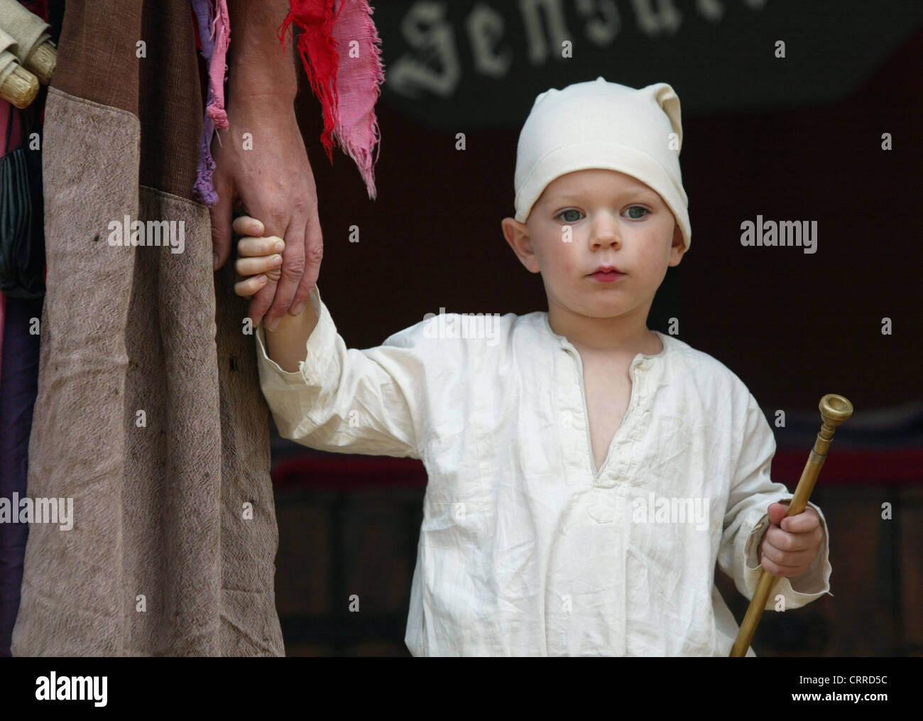 Father and son on the medieval festival in Telgte Stock Photo - Alamy