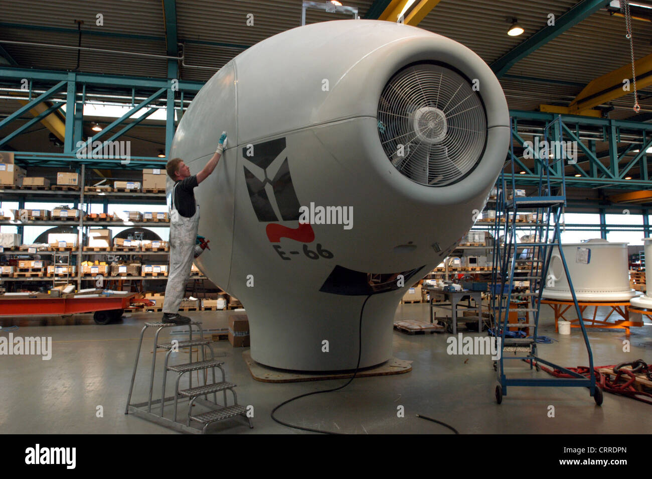 Aurich, installation of wind turbines at ENERCON Stock Photo - Alamy