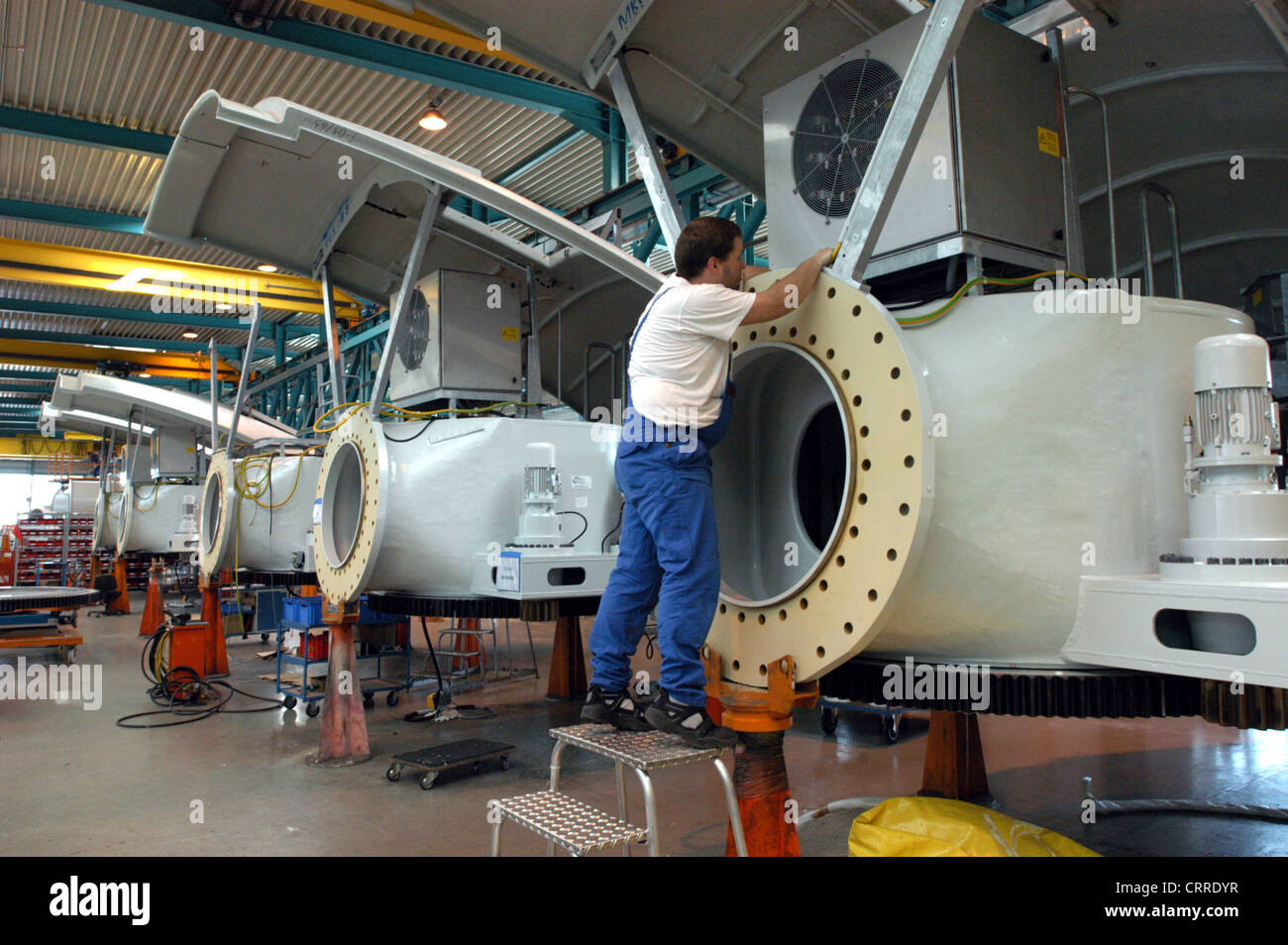 Aurich, installation of wind turbines at ENERCON Stock Photo - Alamy