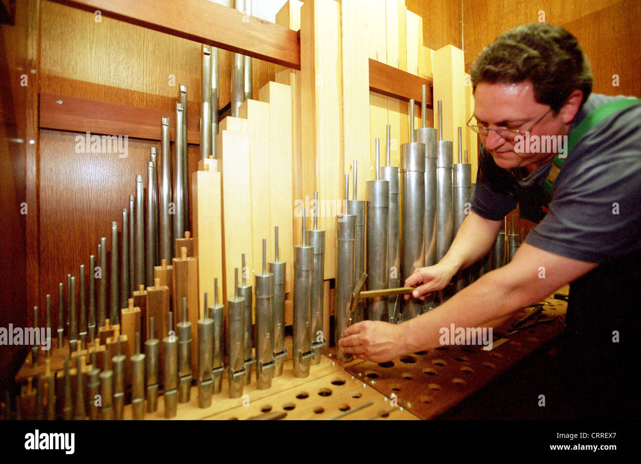 Organ builder to repair the organ, Brandenburg Stock Photo - Alamy