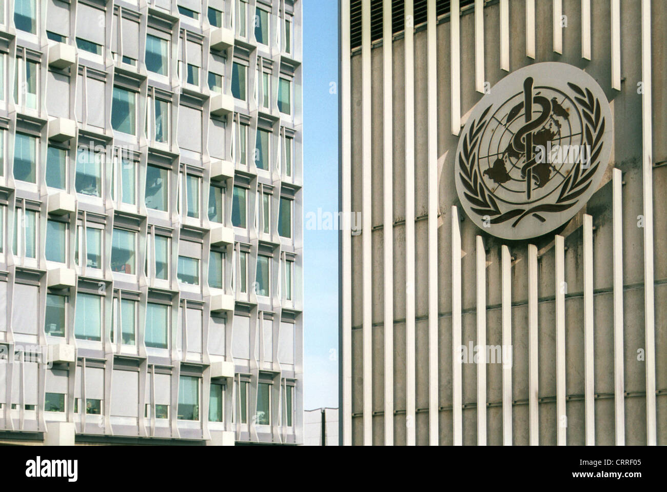 Emblem of the World Health Organization (WHO) in Geneva Stock Photo - Alamy