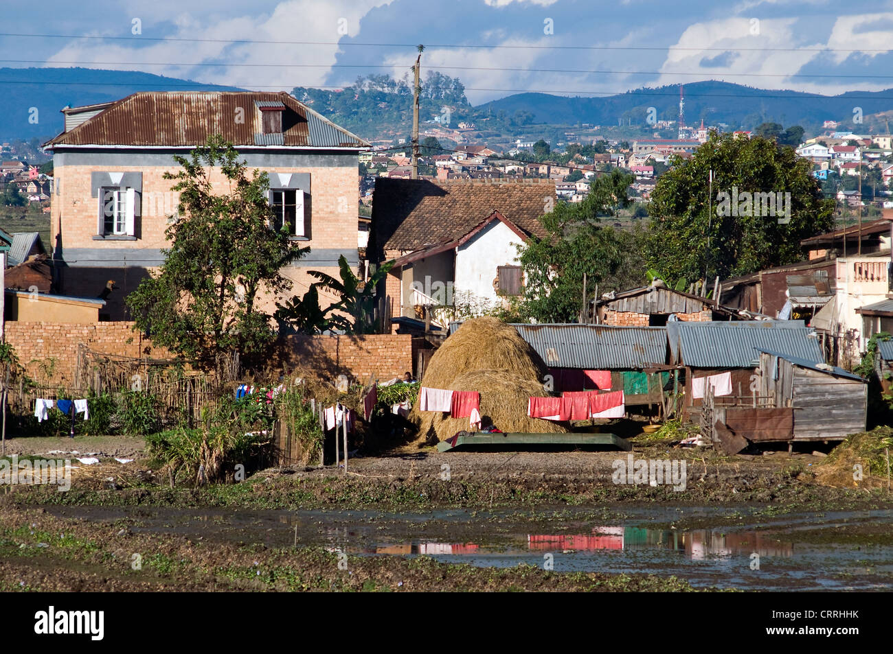 Northern Suburb and rural scene, Antananarivo, Madagascar Stock Photo ...