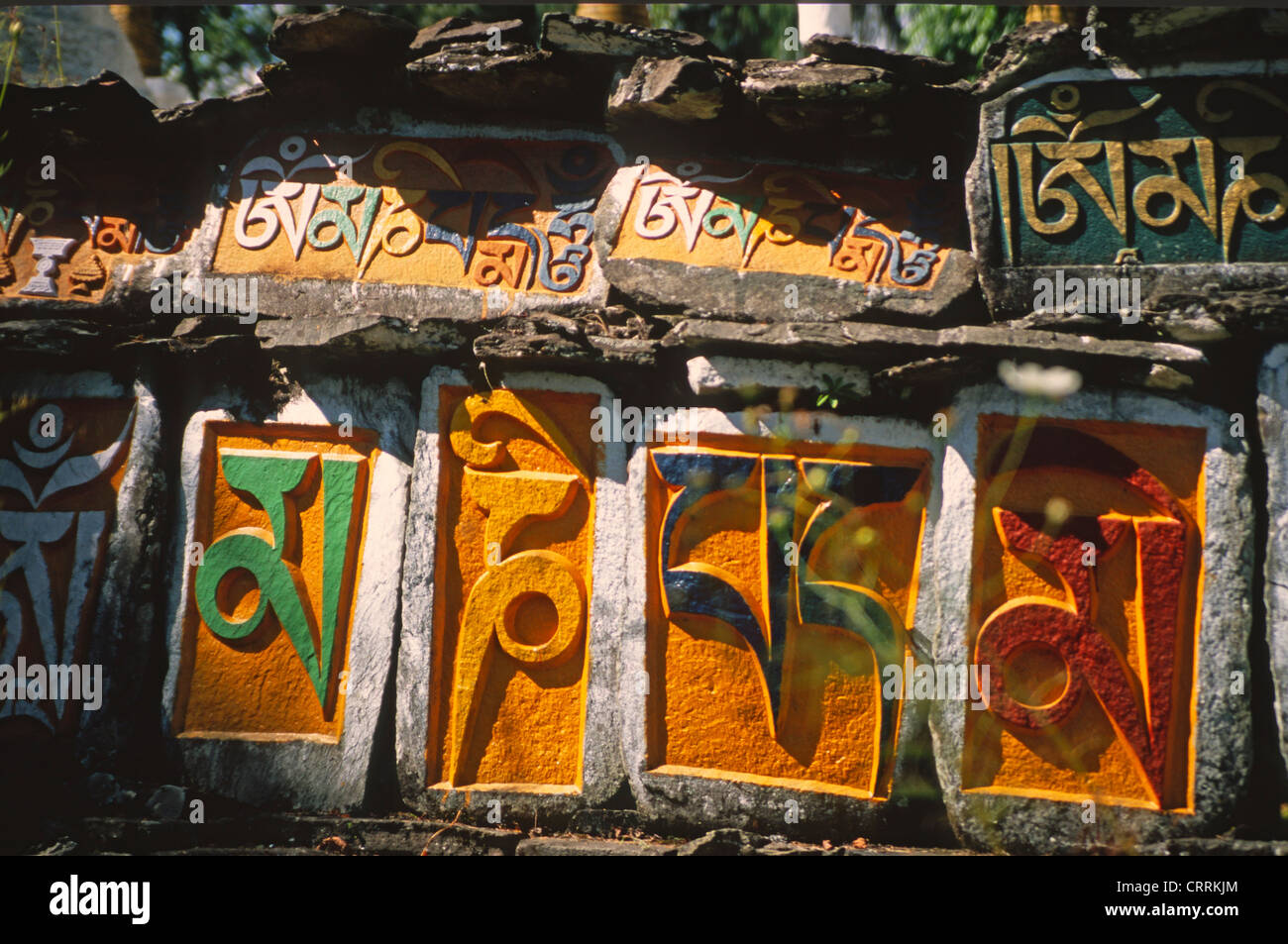 India; Sikkim; Tashiding Gompa, buddhist monastery, prayer stones Stock ...