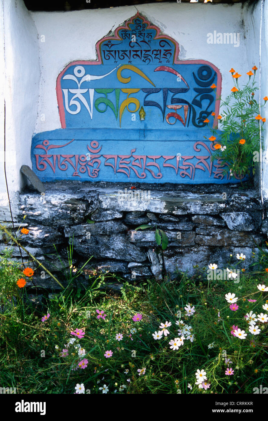 India; Sikkim; Tashiding Gompa, buddhist monastery, prayer stones Stock ...
