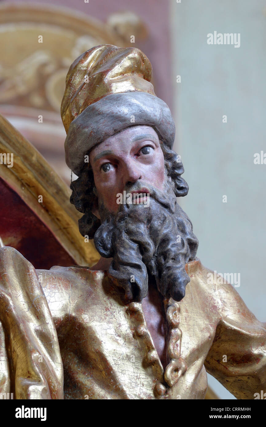 Statue of saint Stock Photo - Alamy