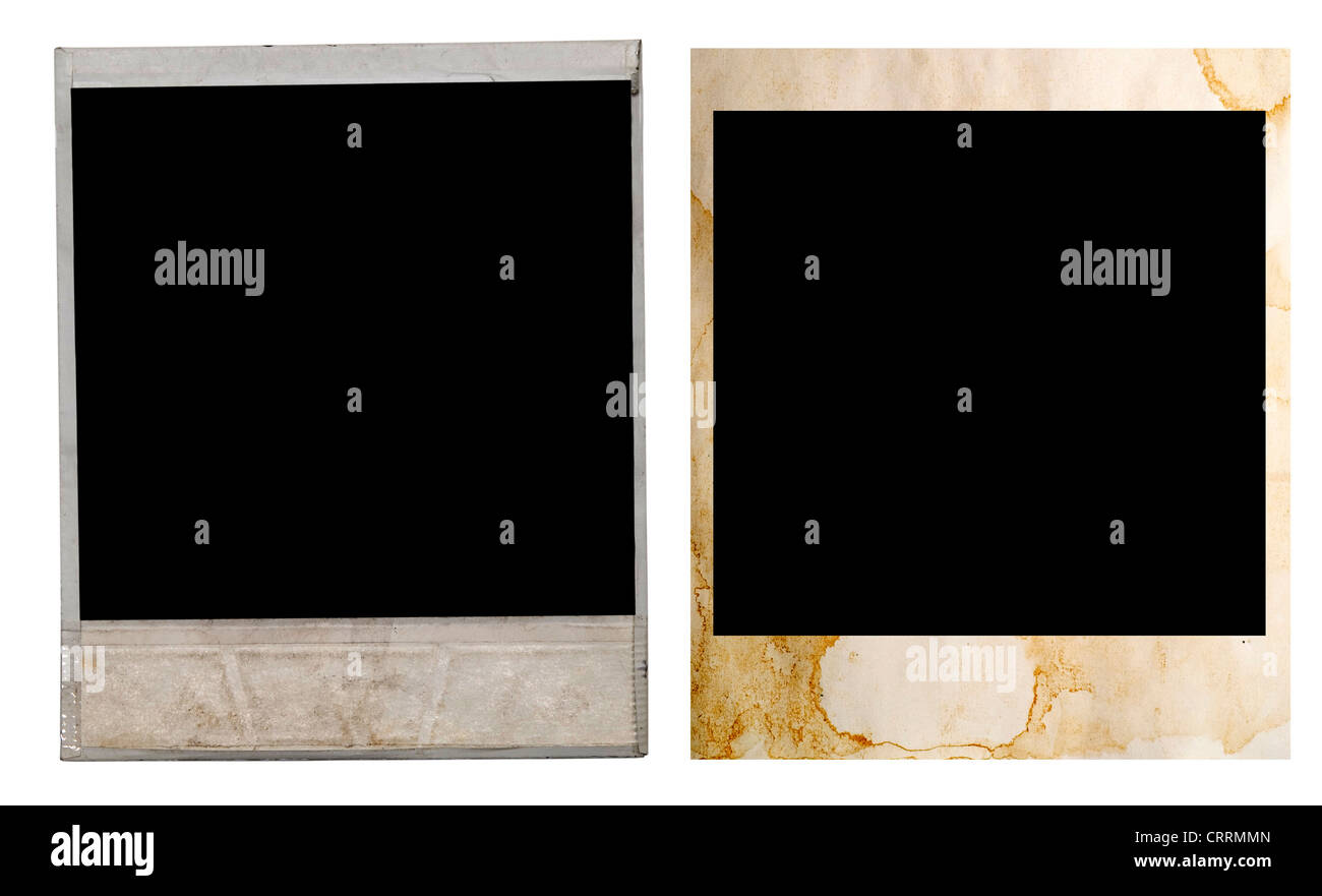 polaroid frames on white background Stock Photo - Alamy