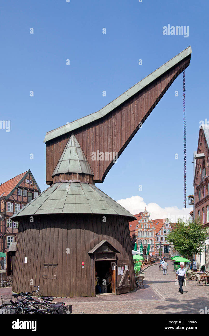 old crane, old harbour, Stade, Lower Saxony, Germany Stock Photo - Alamy
