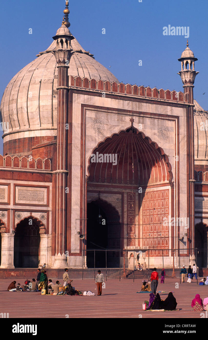 India; Delhi, Jami Masjid, mosque Stock Photo - Alamy