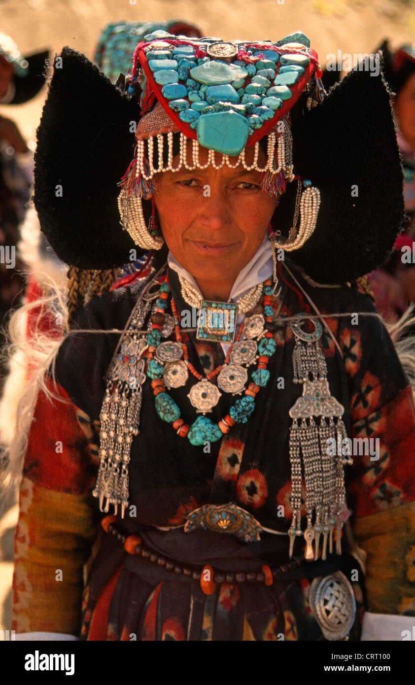 India, Ladakh, Leh, Ladakh Festival, woman, portrait Stock Photo - Alamy