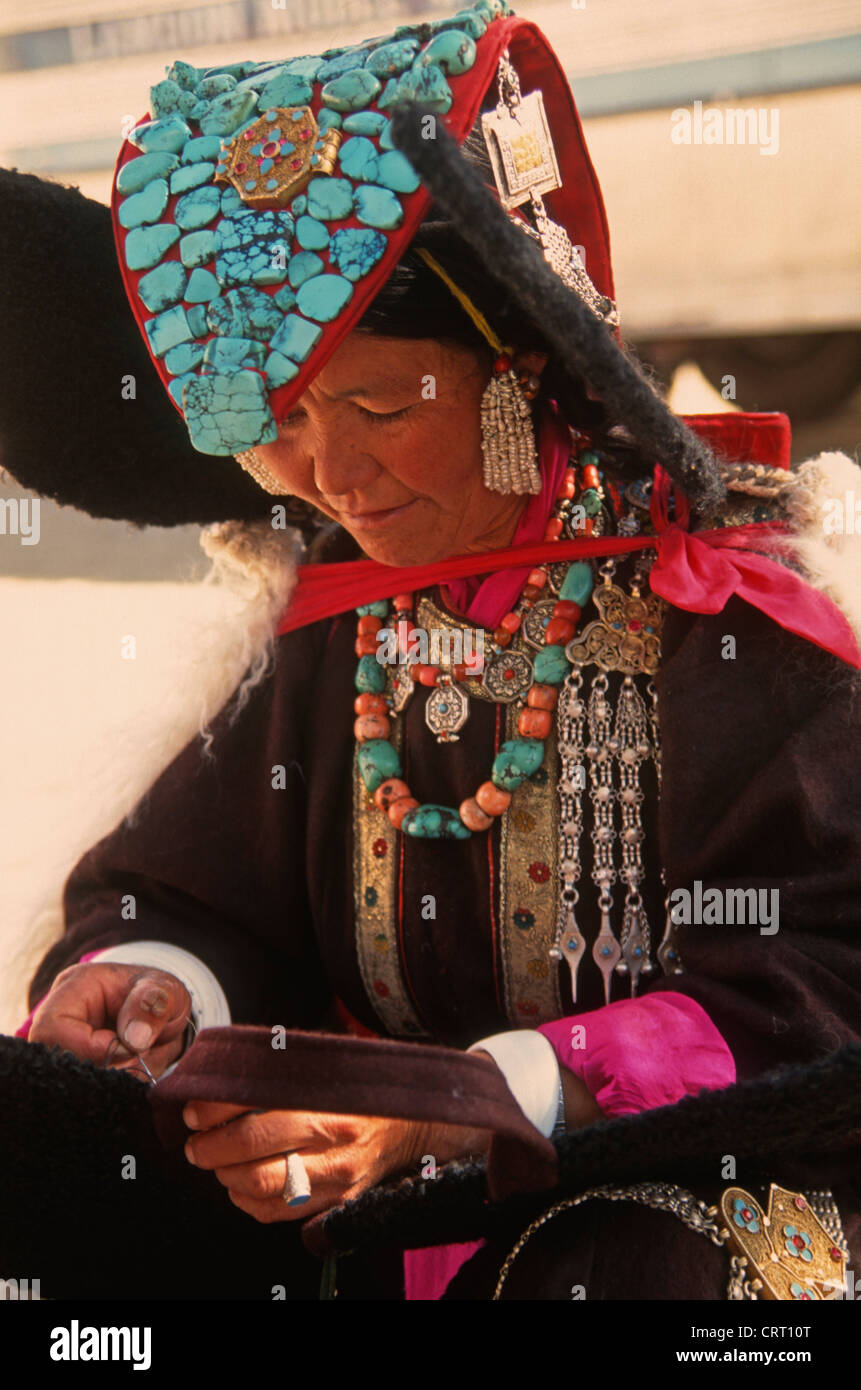 India, Ladakh, Leh, Ladakh Festival, woman, portrait Stock Photo - Alamy