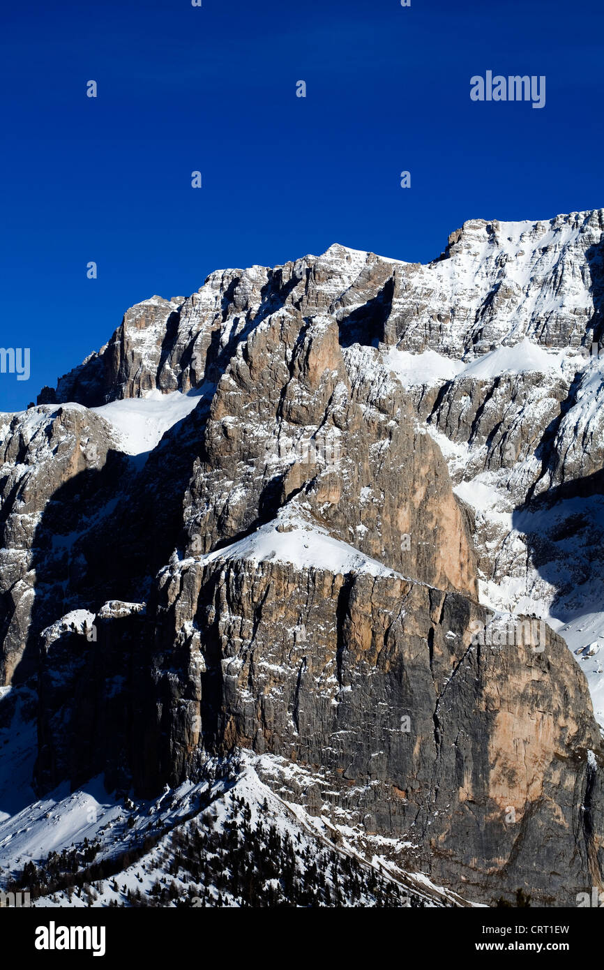 Cliff faces Gruppo del Sella Sella Gruppe Val Gardena Selva Dolomites ...