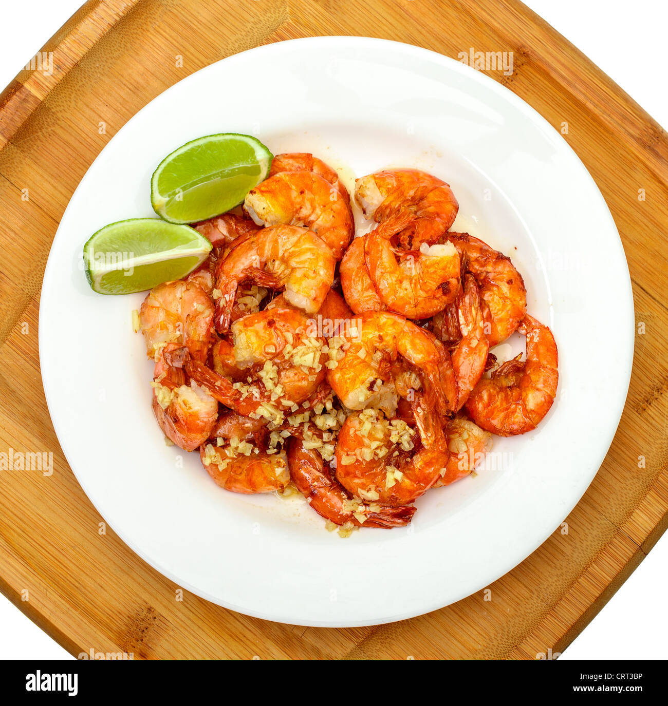 Fried King Prawns Served in Plate, closeup Stock Photo - Alamy