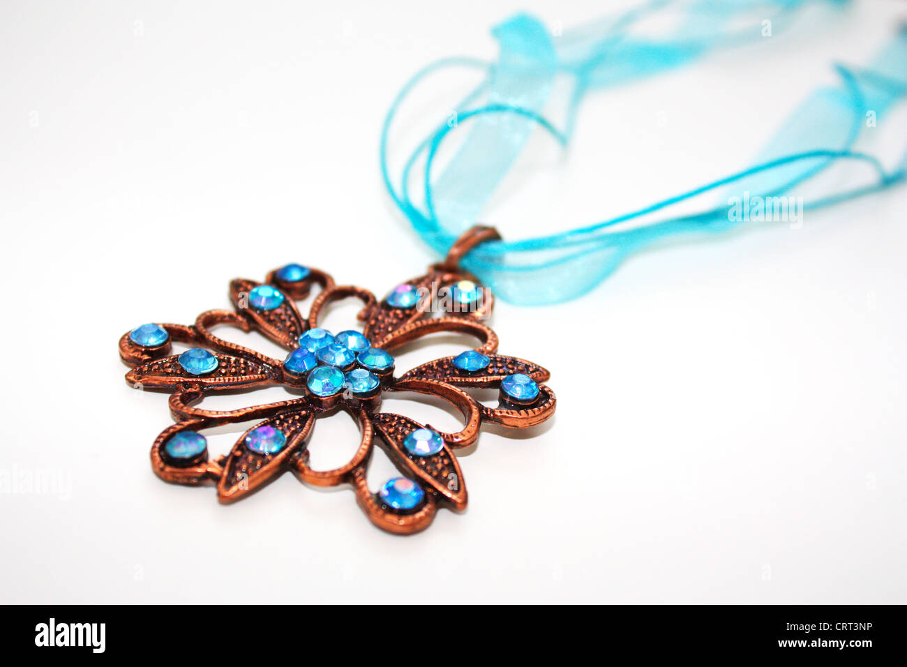 Colorful gem stones necklace jewelry Stock Photo - Alamy