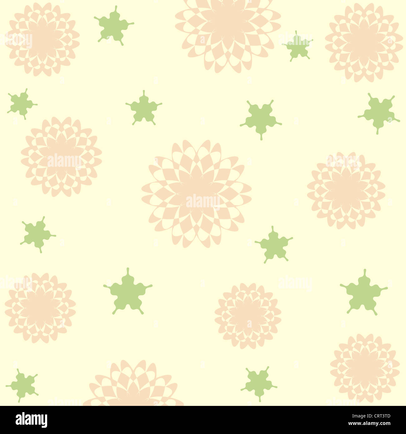 Seamless artistic floral and stars pattern Stock Photo - Alamy