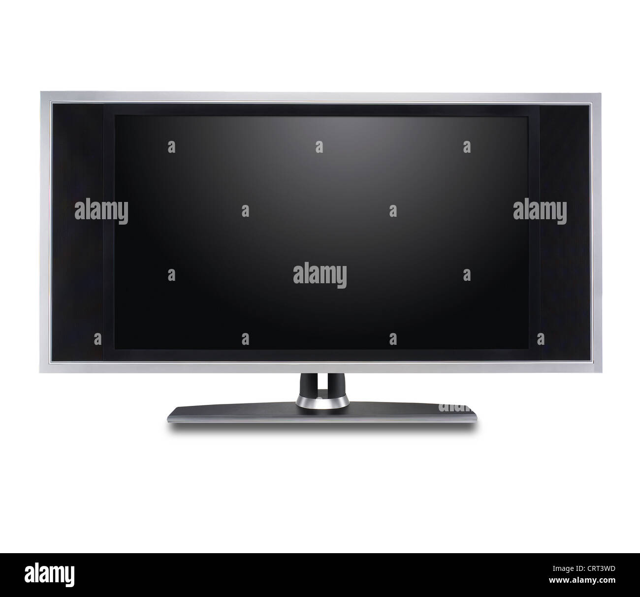 Flat screen television isolated in white Stock Photo - Alamy
