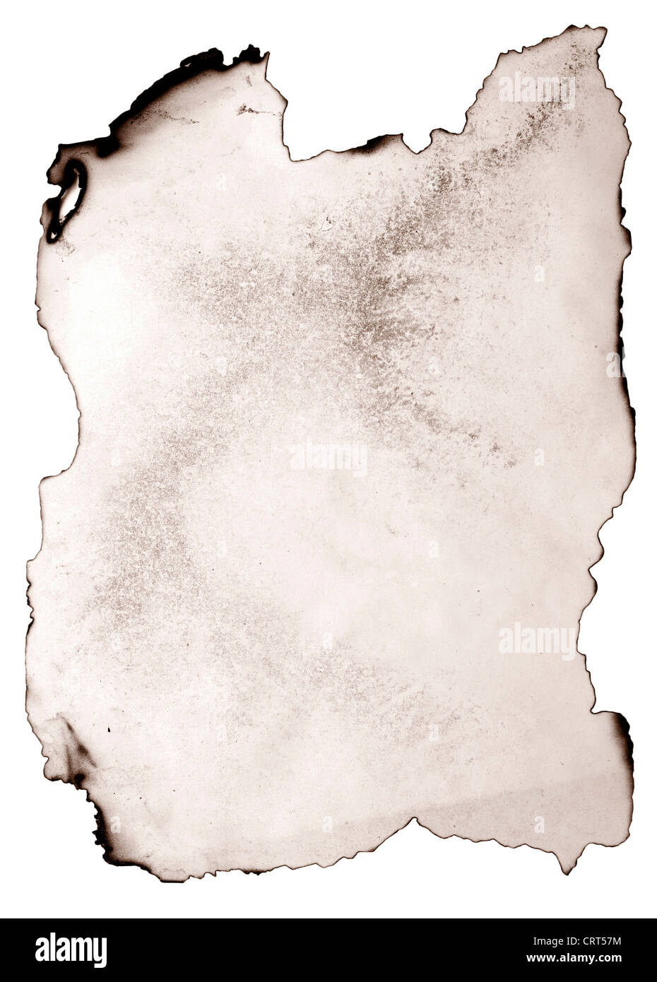 burnt paper isolated on white with copyspace for your text or image ...