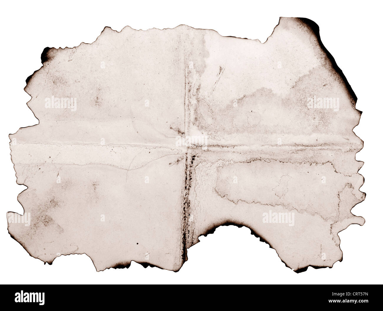 burnt paper isolated on white Stock Photo - Alamy