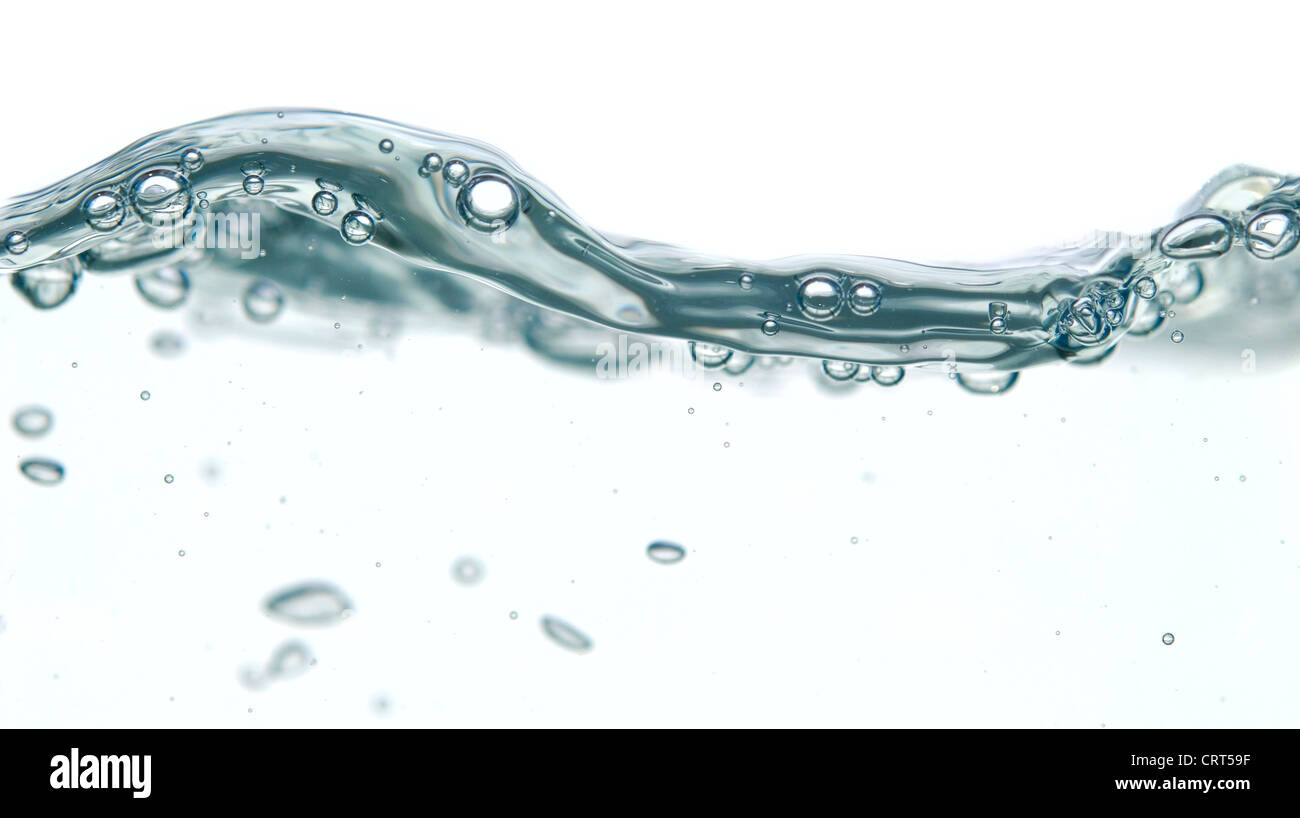wave and bubbles isolated on white Stock Photo - Alamy