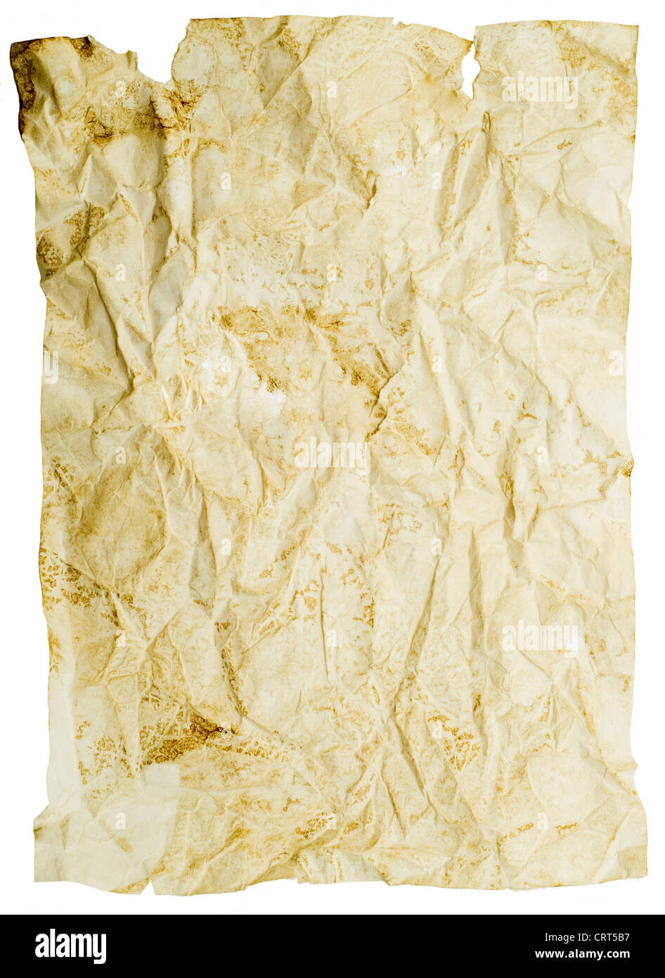 wrinkled paper isolated on white Stock Photo - Alamy