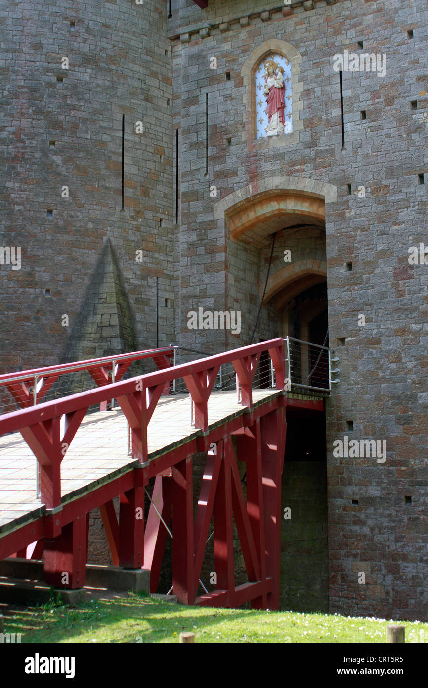 Castle gate between the two eastern towers, the square gatehouse was ...