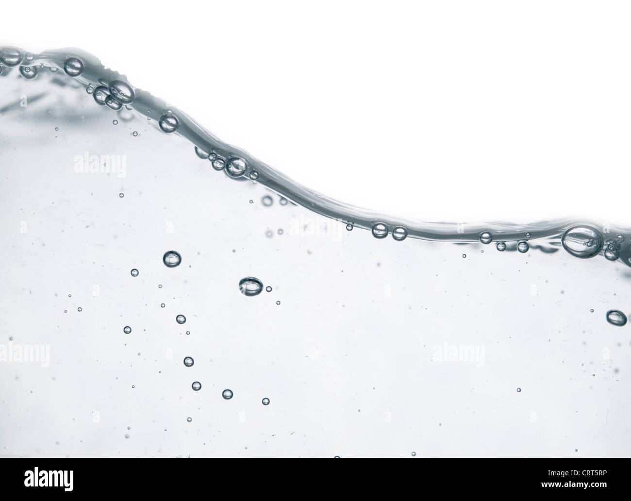 water wave and bubbles over white background Stock Photo - Alamy