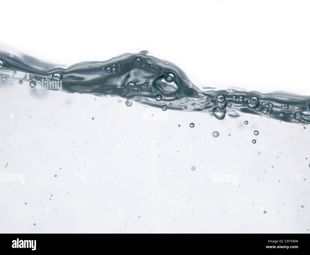 water wave and bubbles over white background Stock Photo - Alamy