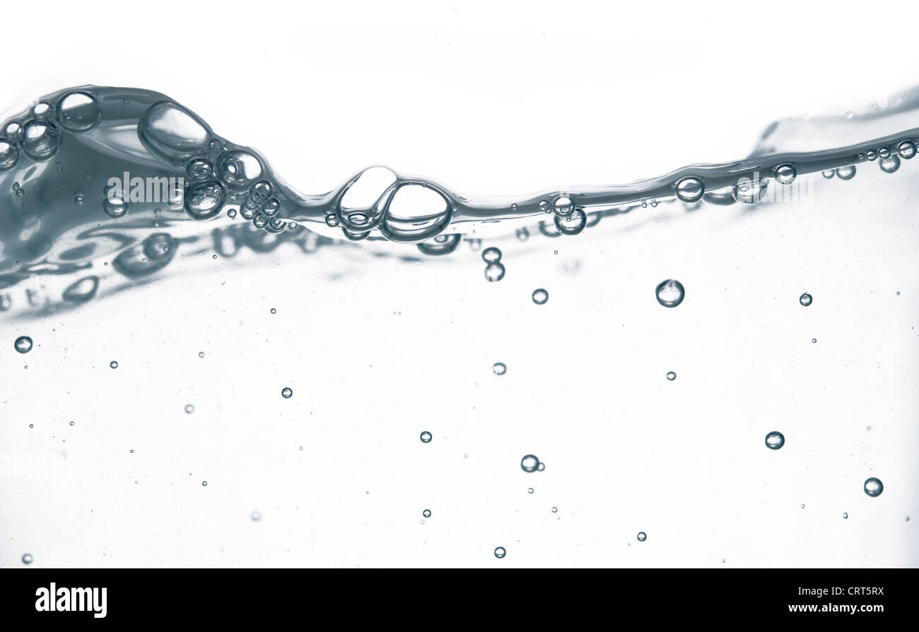 wave and bubbles over white background Stock Photo - Alamy