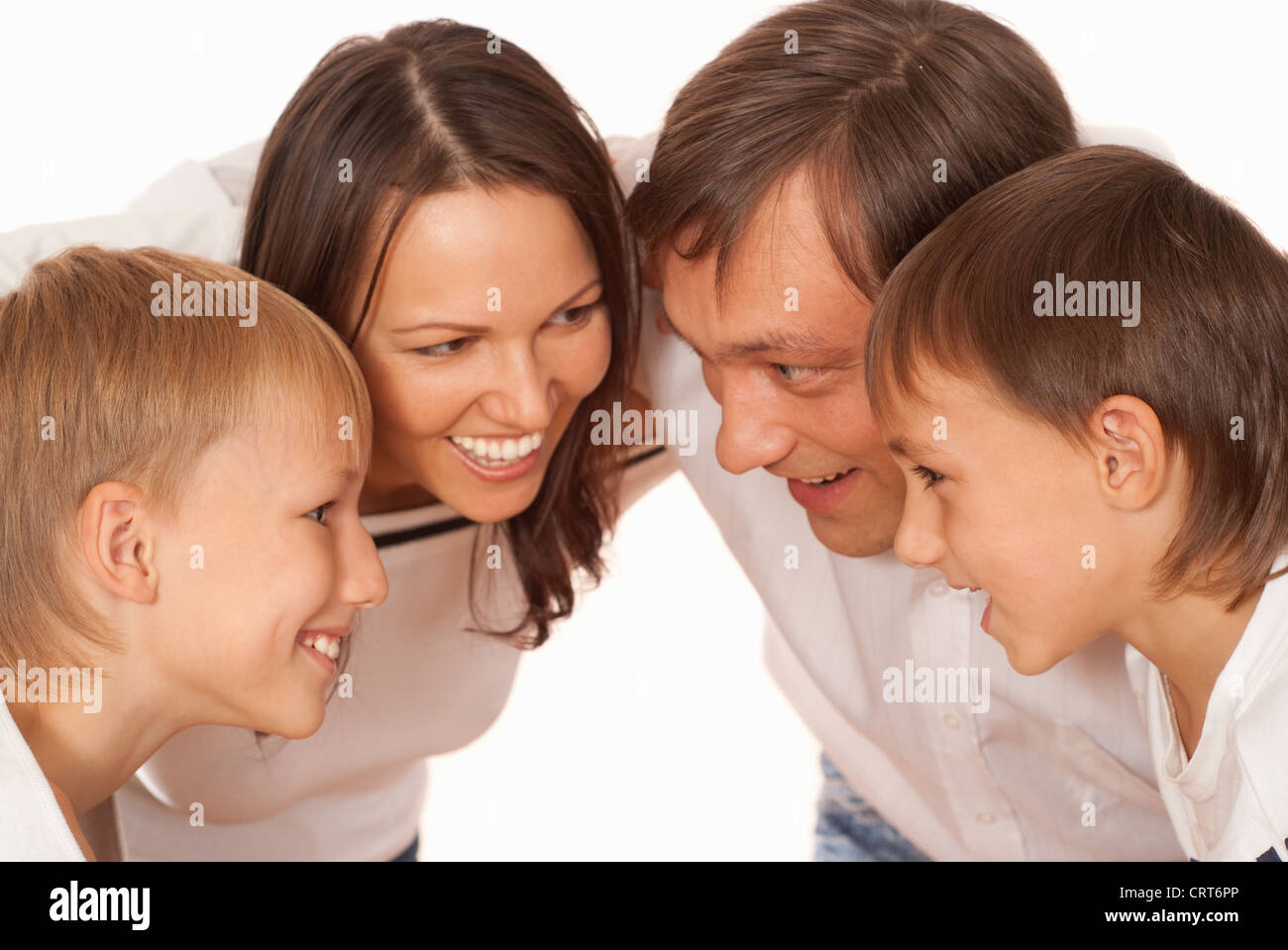 parents with their two children together Stock Photo - Alamy
