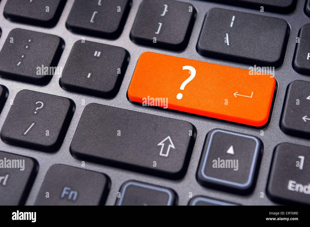 Question mark on the keyboard hi-res stock photography and images - Alamy