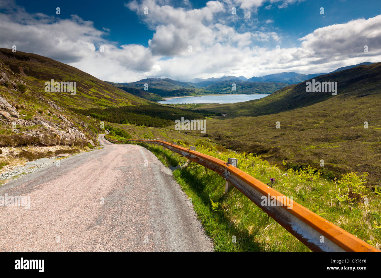View over Kylerhea Glen towards Glenelg Bay, Isle of Skye, Scotland ...