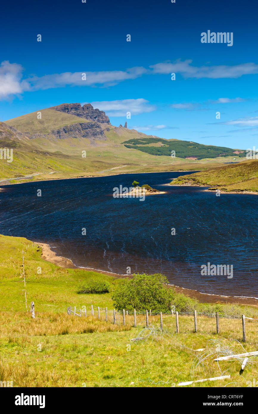 Loch Fada and the Storr and Old Man rock, Isle of Skye, Inner Hebrides ...