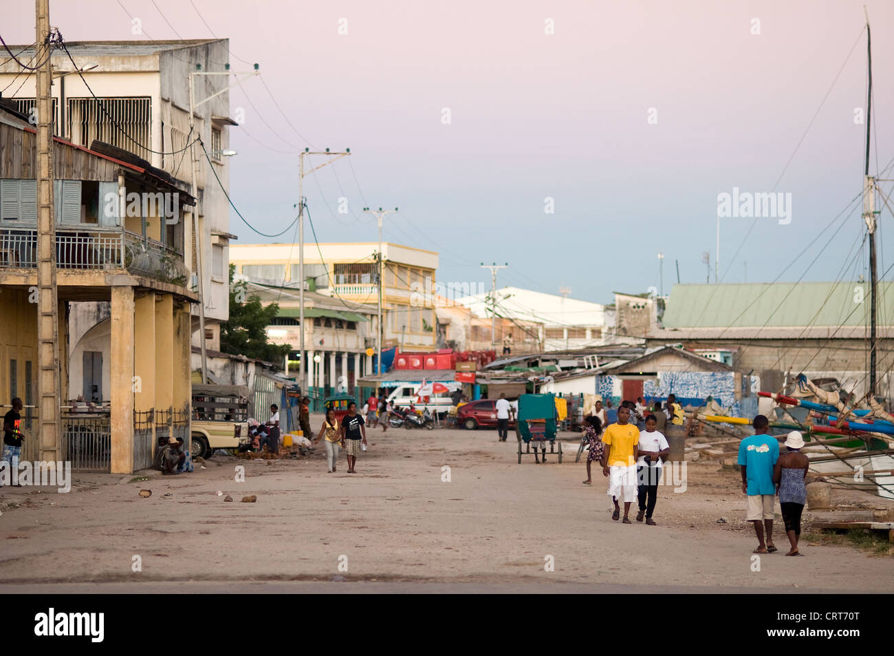 Fishing harbour scene, Mahajanga, Madagascar Stock Photo - Alamy
