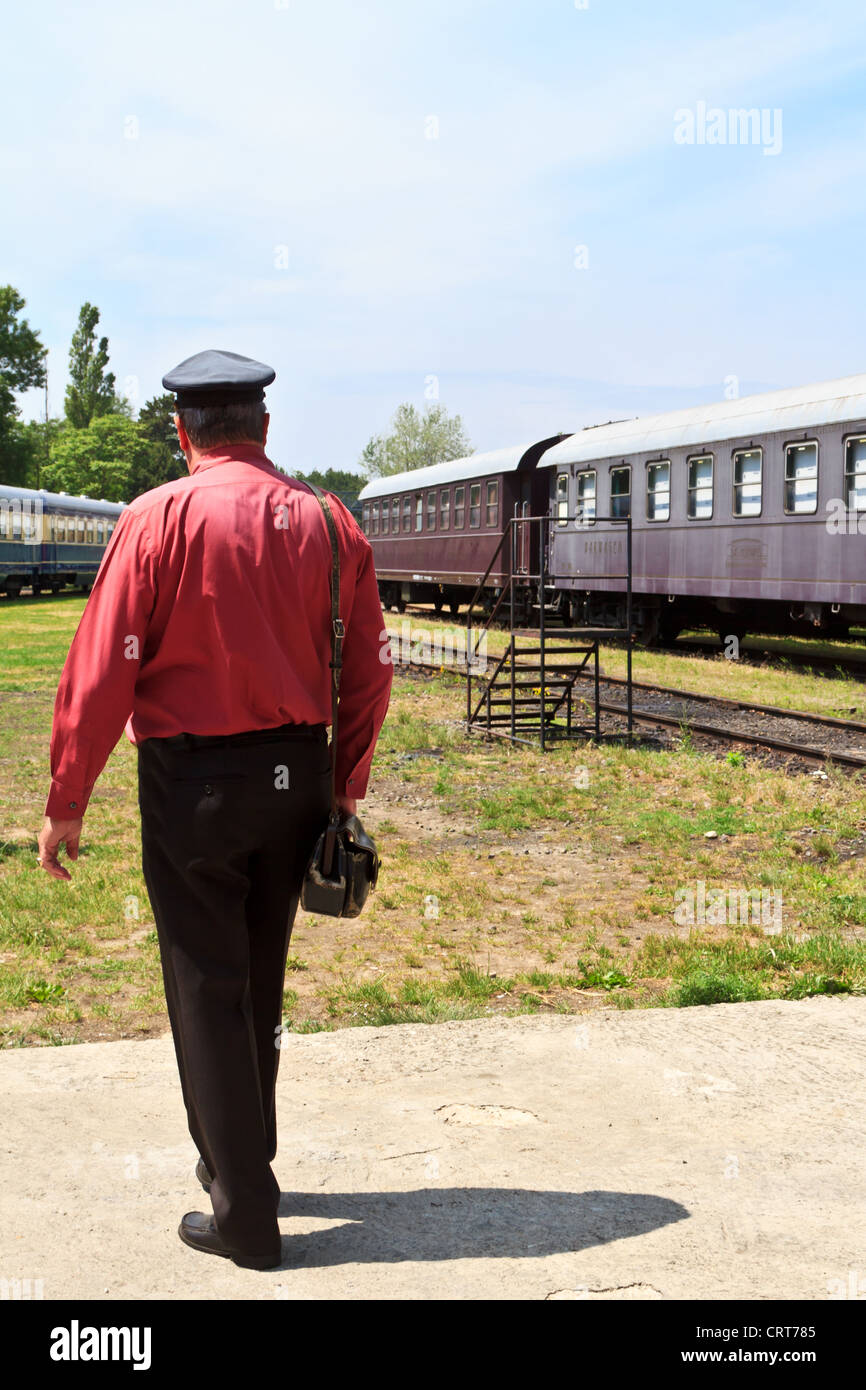 Old time train conductor hi-res stock photography and images - Alamy