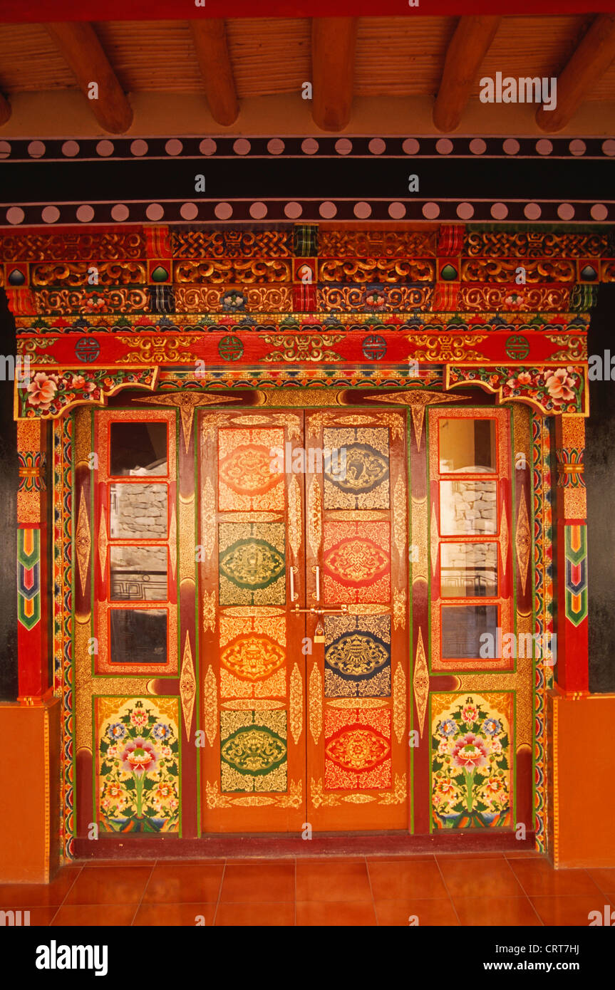 India, Ladakh, Tikse Gompa, buddhist monastery, door Stock Photo - Alamy