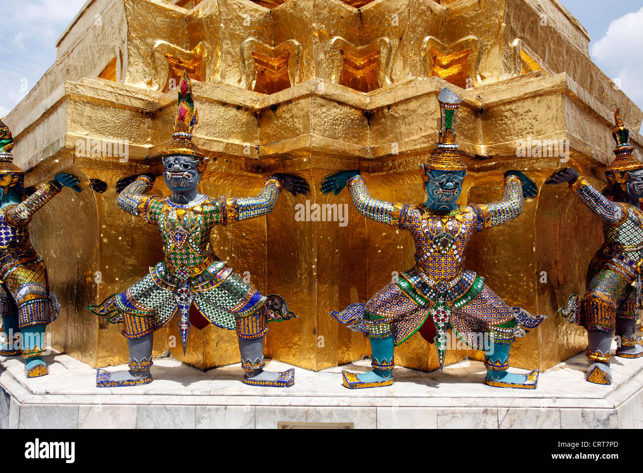 Ugly and grotesque face masks on Yaksha demon statue in the Grand ...