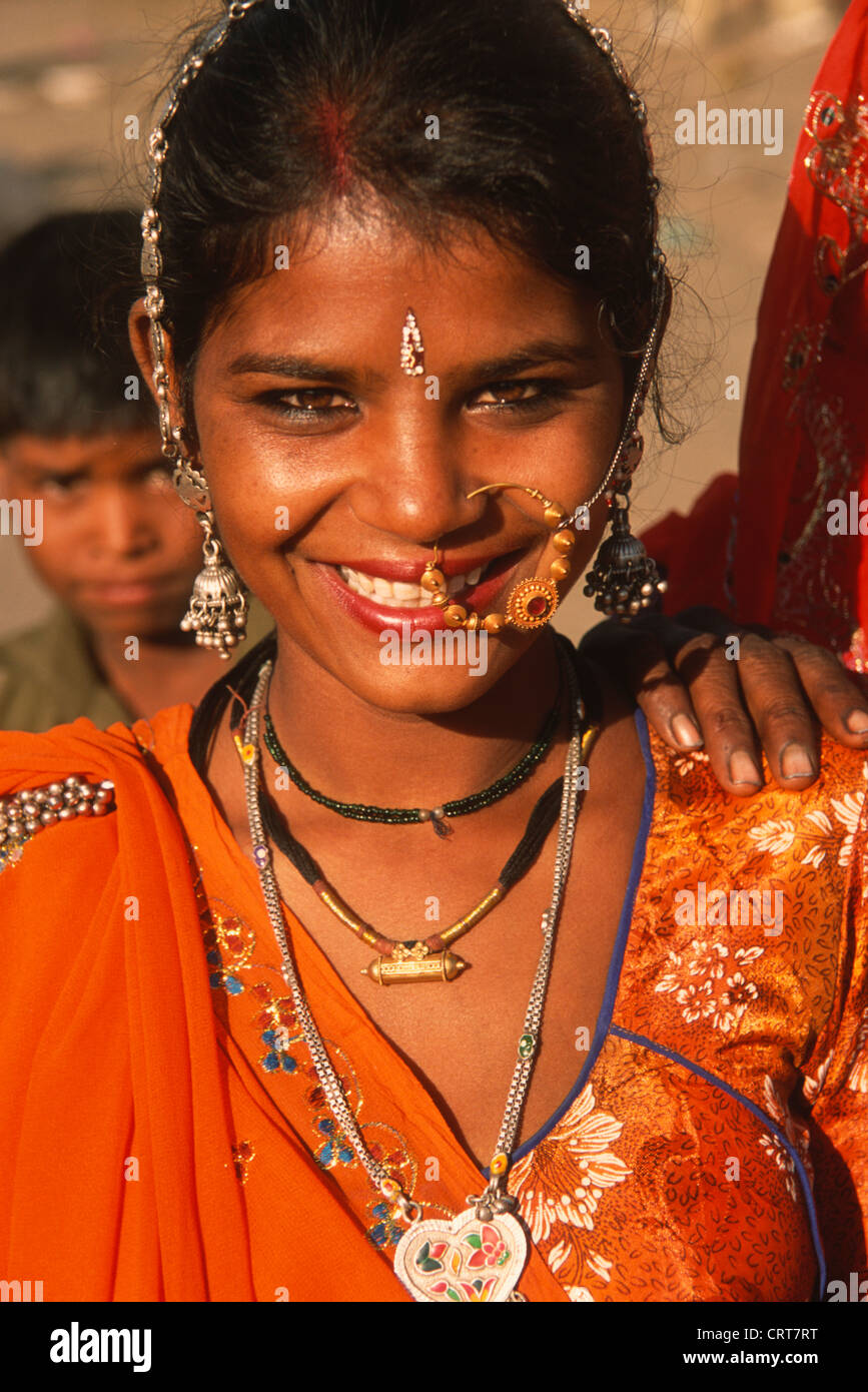 India, Rajasthan, Pushkar, woman, portrait Stock Photo - Alamy