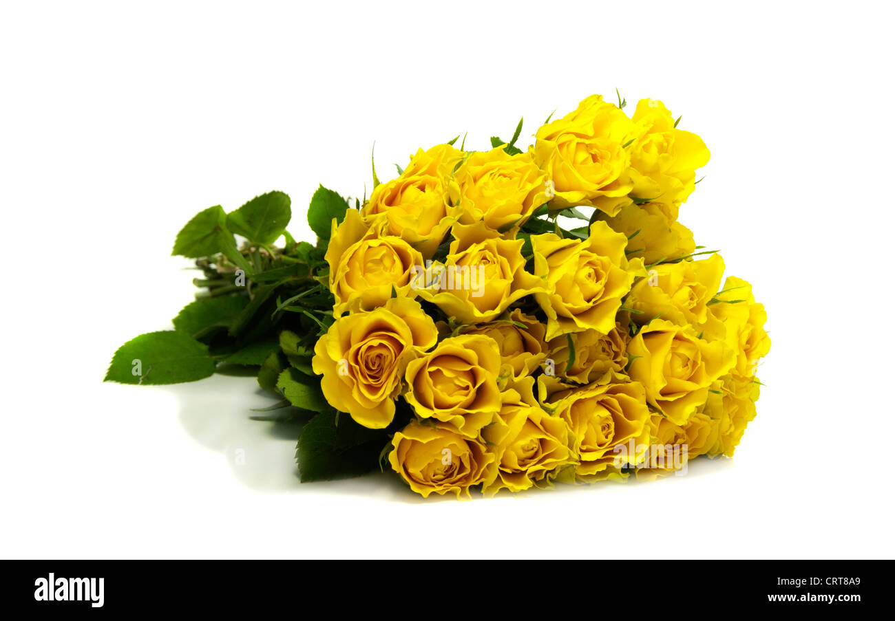 Floral bouquet yellow roses Cut Out Stock Images & Pictures - Alamy