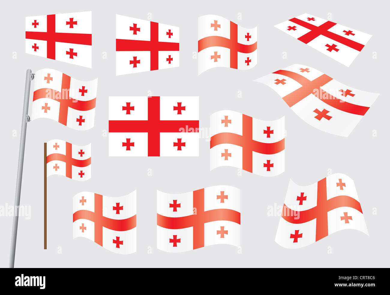 set of flags of Georgia illustration Stock Photo - Alamy