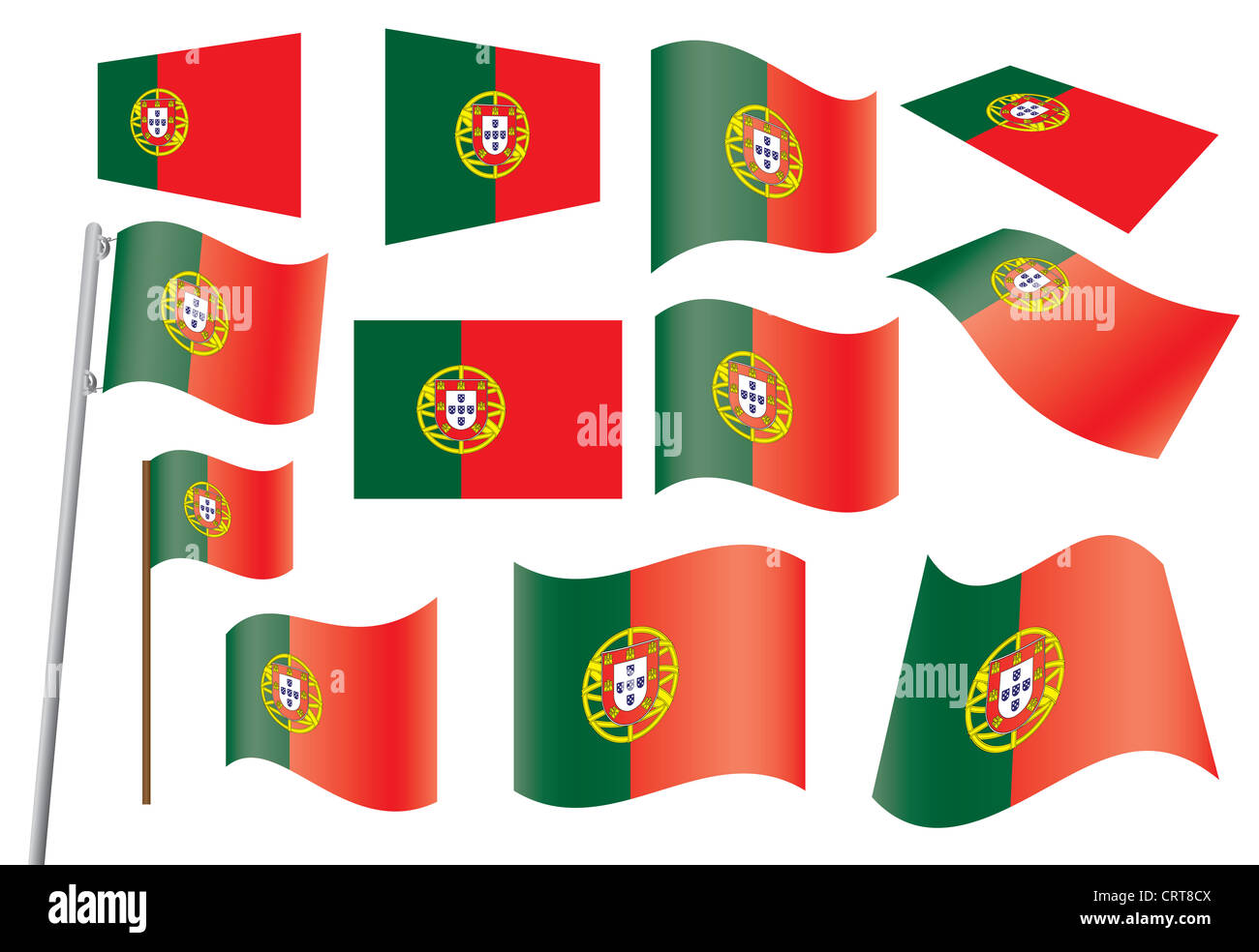 set of flags of Portugal illustration Stock Photo - Alamy