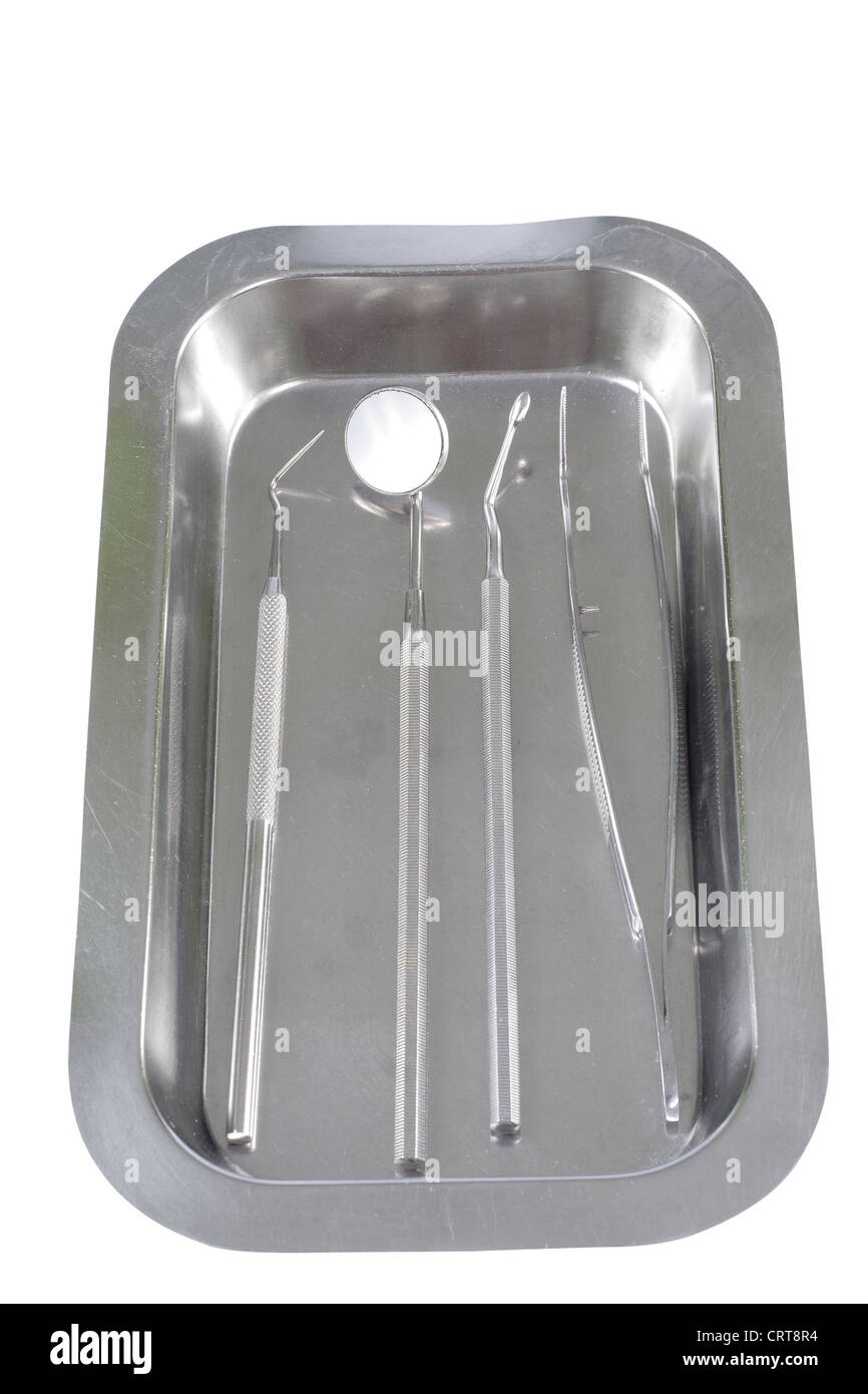 Dental Instruments photo on the white background Stock Photo - Alamy