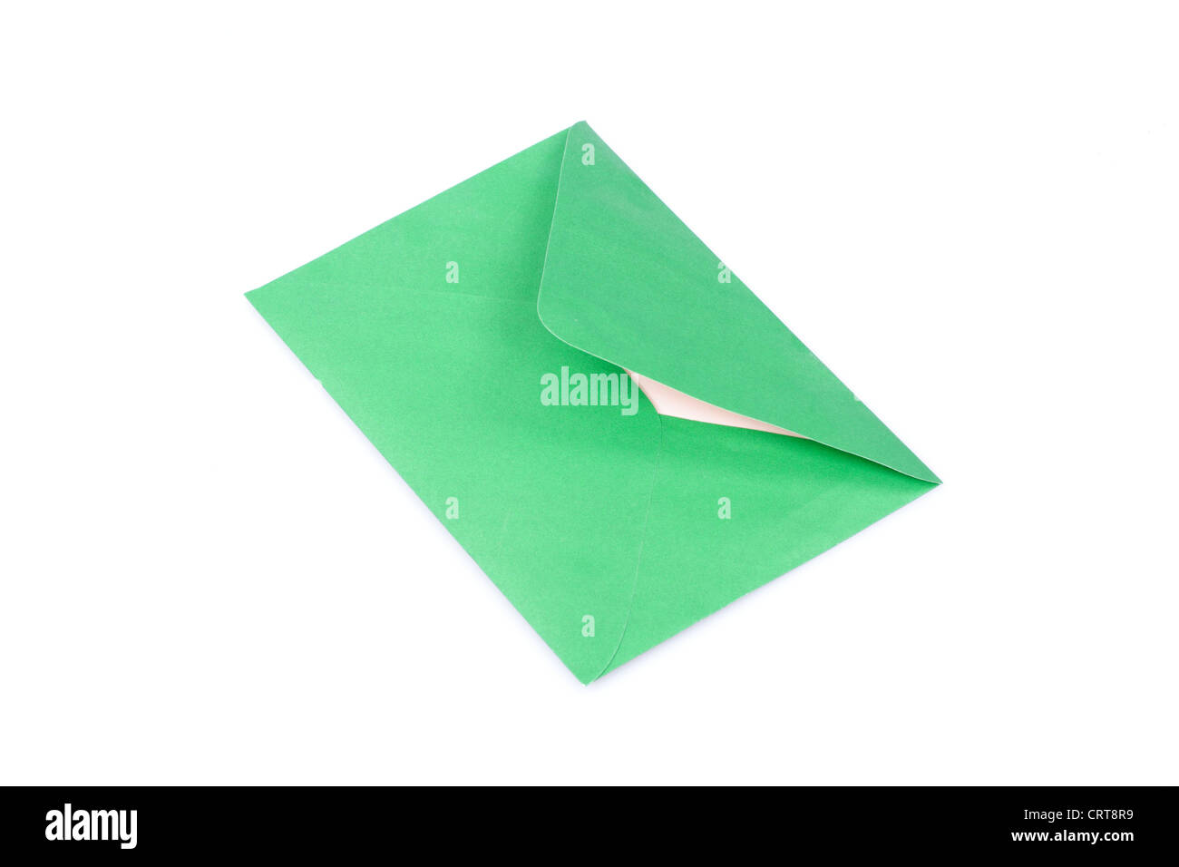 green envelope photo on the white background Stock Photo - Alamy