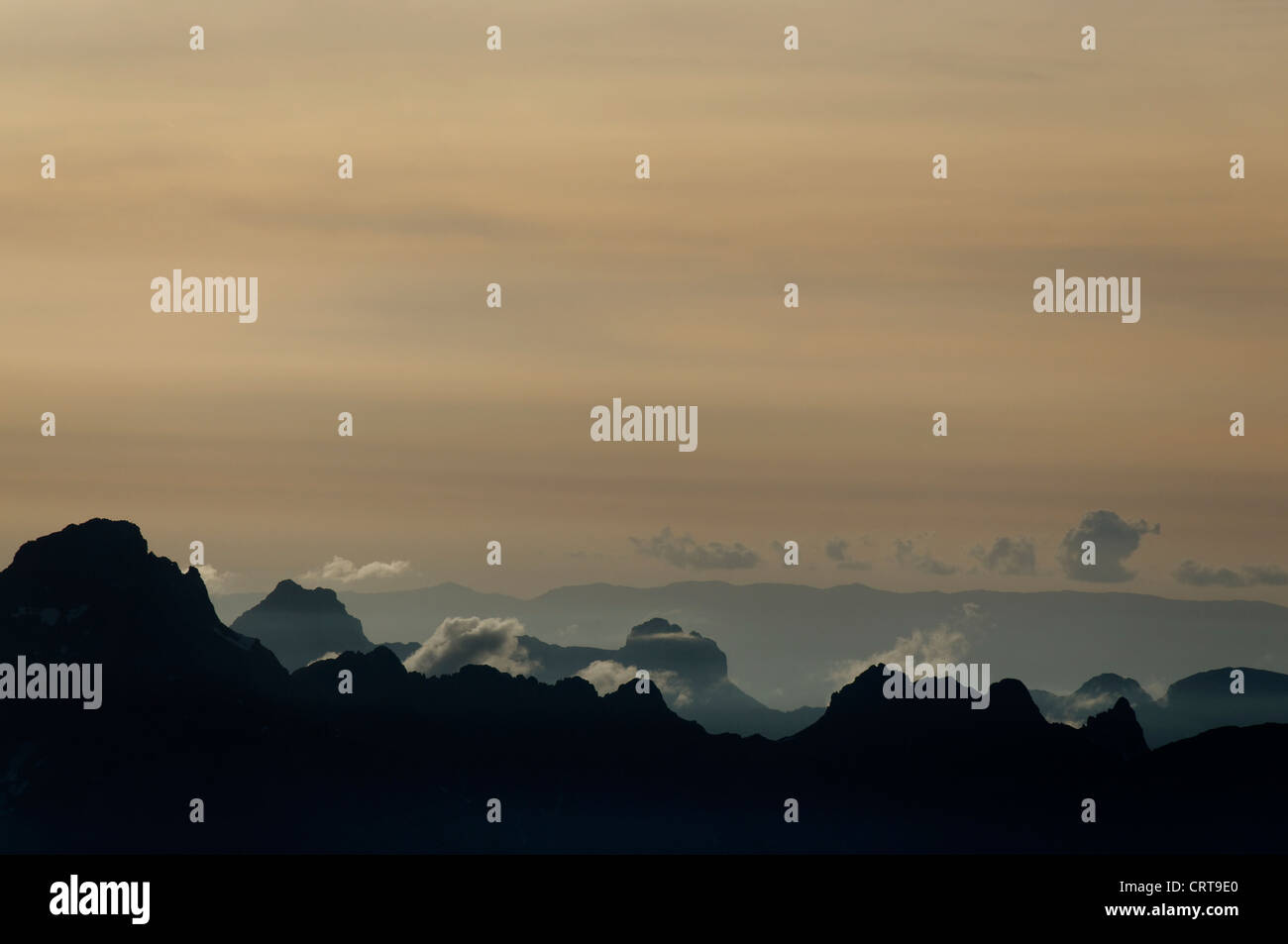 A view from the Tete Rousse hut in the Mont Blanc massif Stock Photo ...